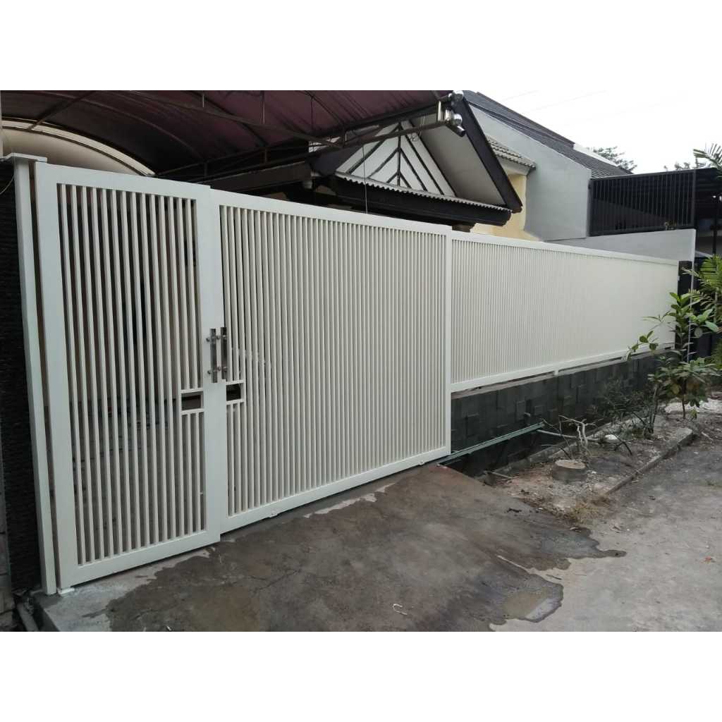 Jual pagar besi minimalis jarak besi 5 cm, pagar rumah besi | Shopee ...