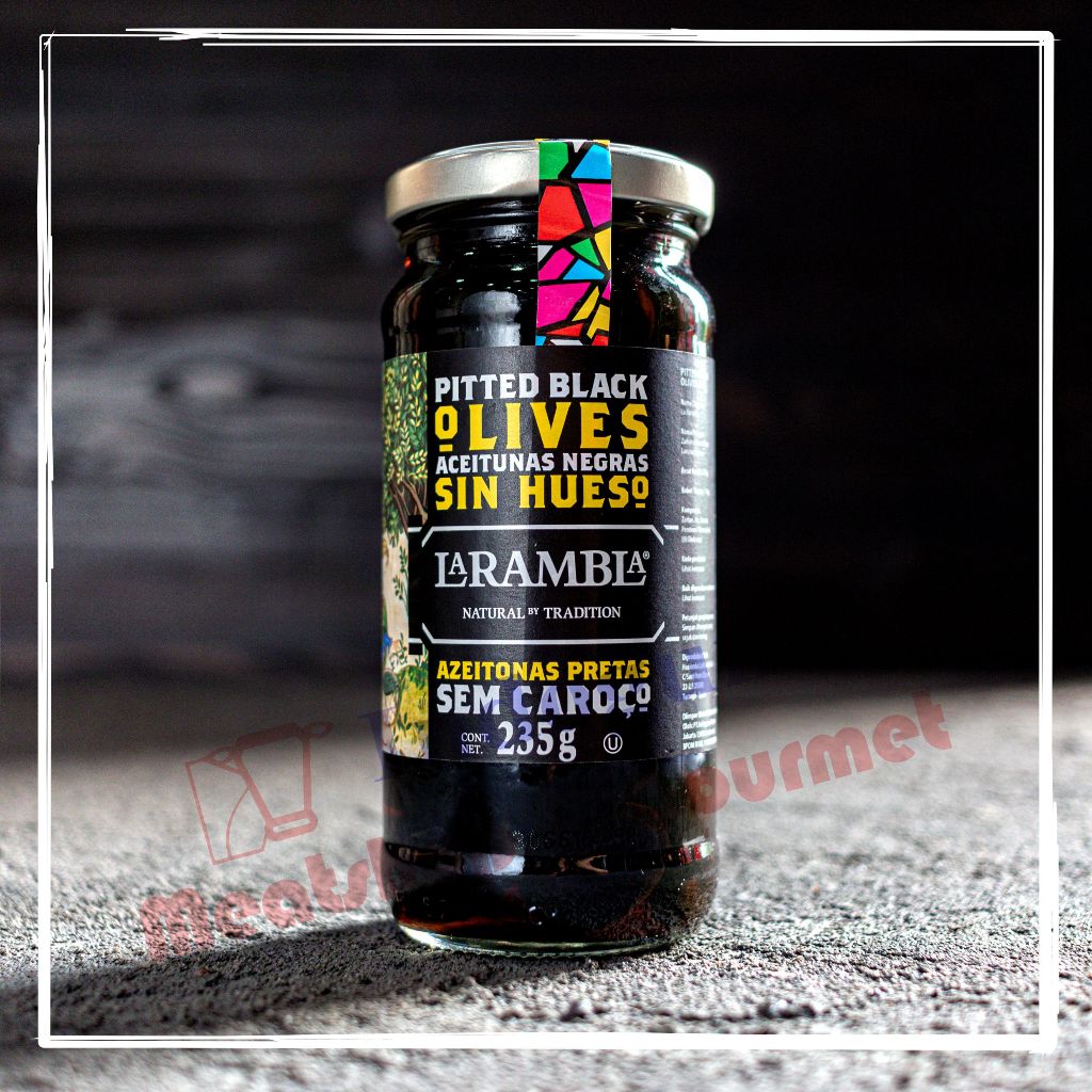 Jual La Rambla Larambla Pitted Black Olives Zaitun Matang Hitam 235gr ...