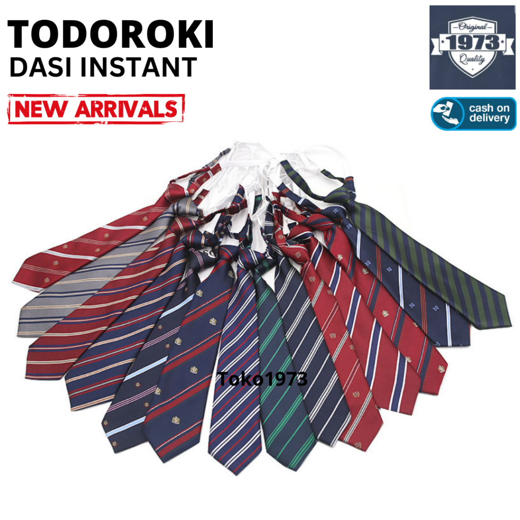 Jual TODOROKI TIE DASI INSTANT DASI SEIFUKU JK uniform school dasi pria ...