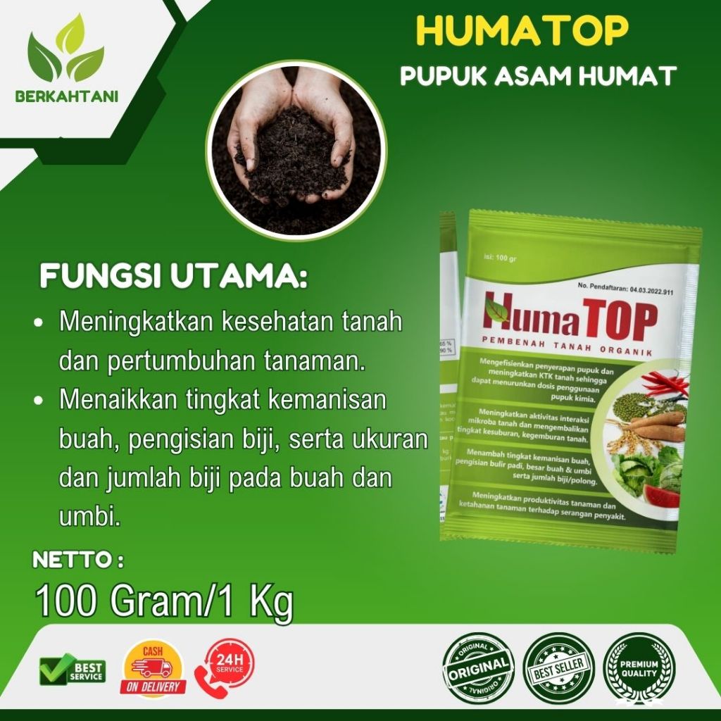 Jual Humatop 1 Kg Asam Humat Pembenah Tanah | Shopee Indonesia