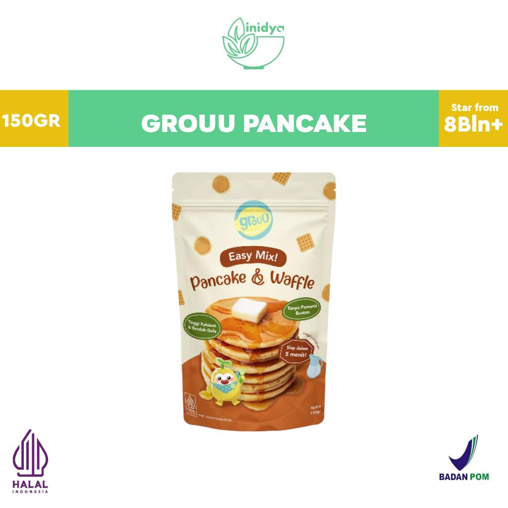 Jual Grouu Easy Mix! Pancake & Waffle - Pancake Bayi Mpasi Cemilan Anak ...