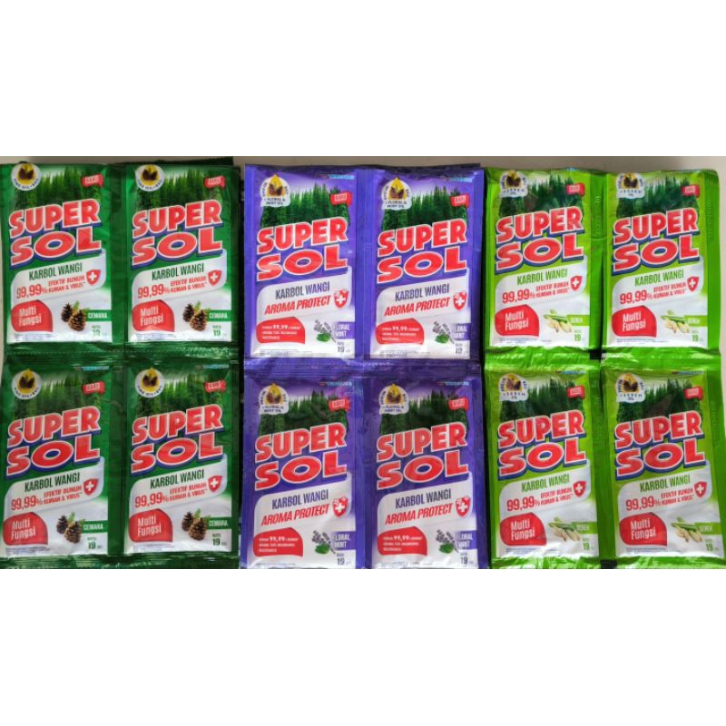 Jual supersol karbol super sol renceng isi 12 pcs | Shopee Indonesia