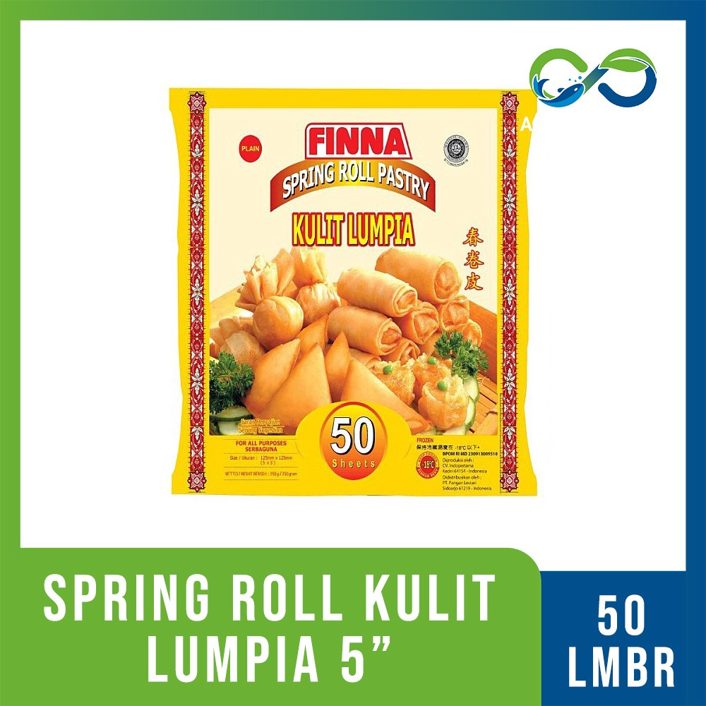 Jual [AquaEcoFarm] FINNA Kulit Lumpia | Spring Roll Pastry 12,5x12,5 cm ...