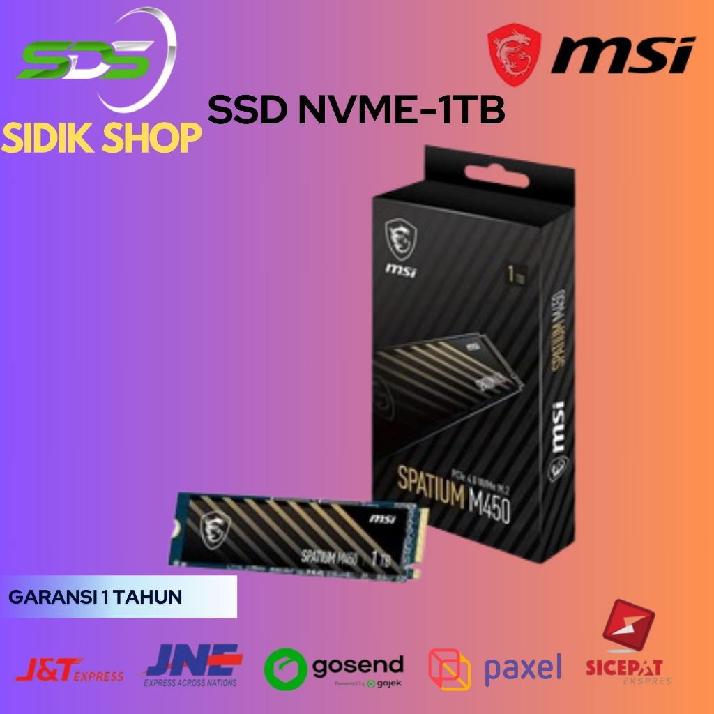Jual MSI SSD SPATIUM M450 1tb nvme speed 3600/3000 - 5 tahun gen4 pcie4 | Shopee Indonesia