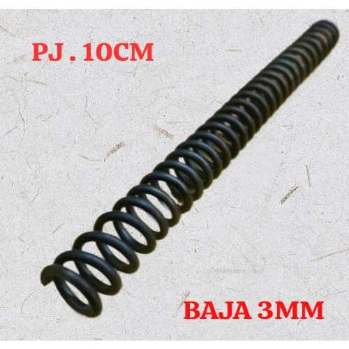 Jual Per Spring Tekan 3 mm Baja Panjang 10 cm | Shopee Indonesia
