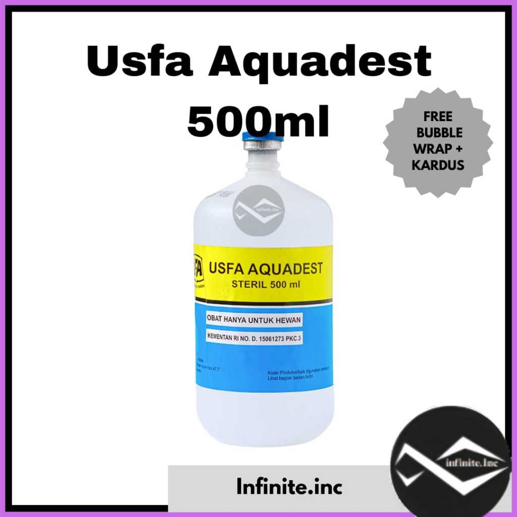 Jual Aquadest/ Aquadest Steril 500 Ml USFA | Shopee Indonesia