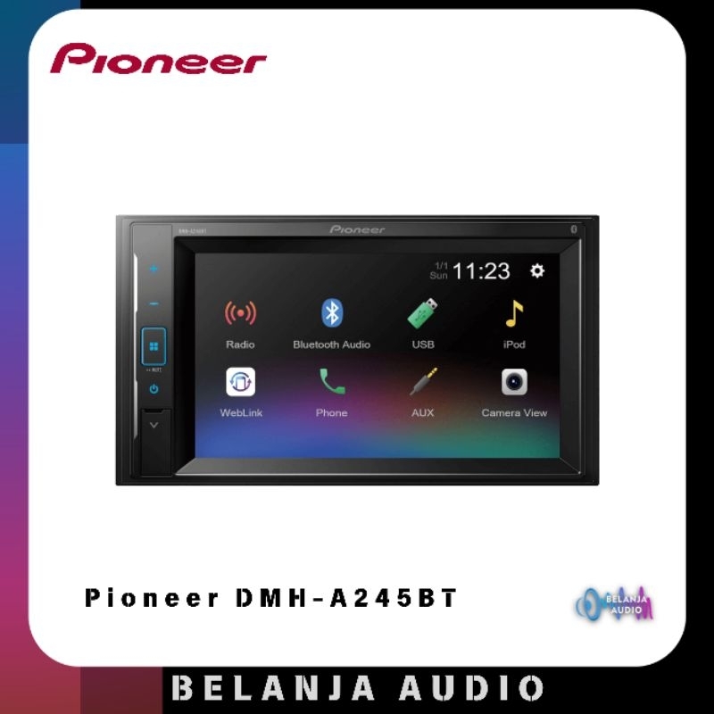 Jual Head Unit Pioneer DMH-A245BT A245BT DOUBLE DIN BLUETOOTH GARANSI RESMI | Shopee Indonesia