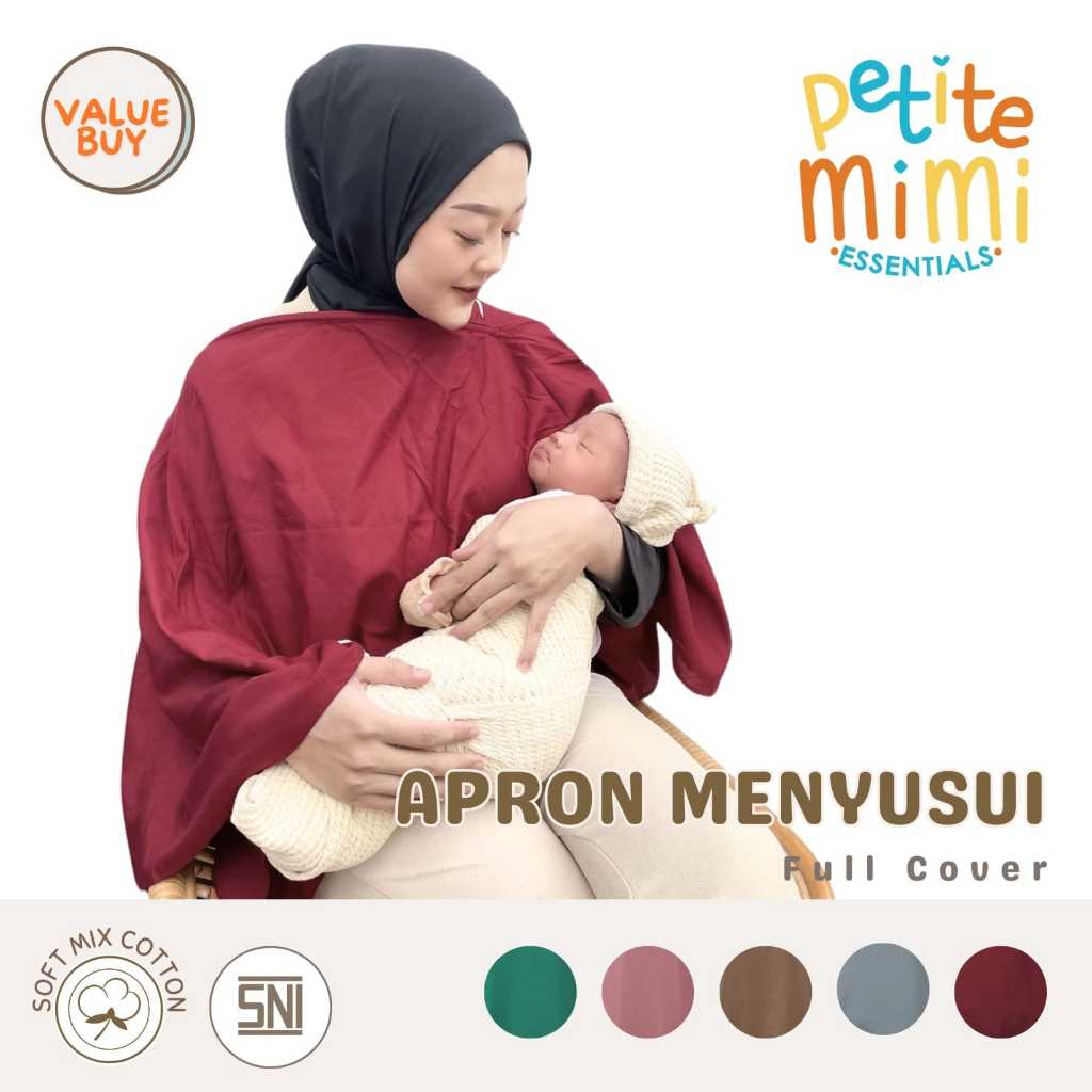 Jual Petite Mimi Apron Essentials - Menyusui Full Cover - Nursing Cover Nyaman | Shopee Indonesia
