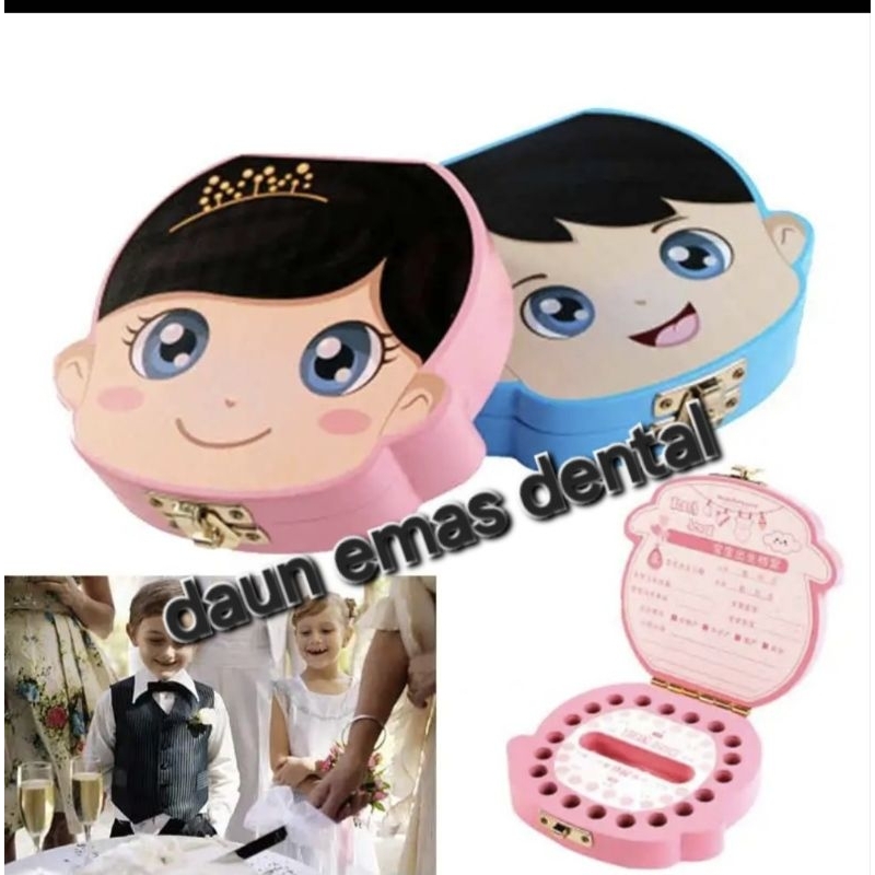 Jual kotak gigi susu anak kayu prince princess box cabut gigi susu box ...