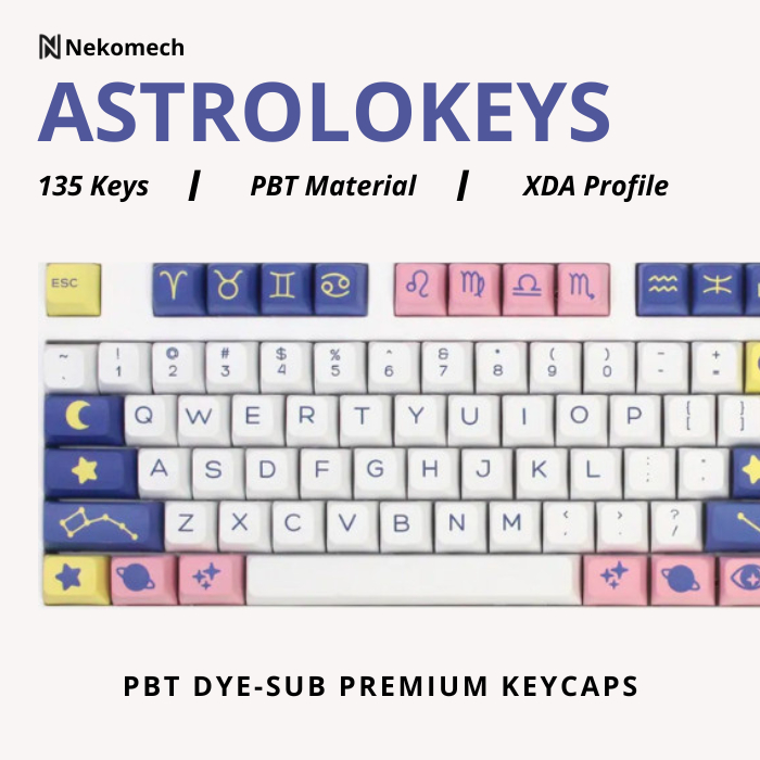 Jual Nekomech Astrolokeys Keycaps - PBT Dyesub XDA Profile Keycap Set ...