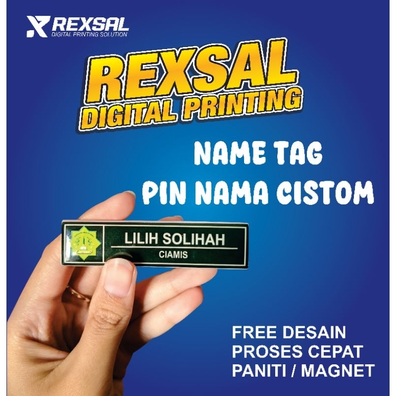 Jual name tag,pin nama,nama dada custom resin | Shopee Indonesia