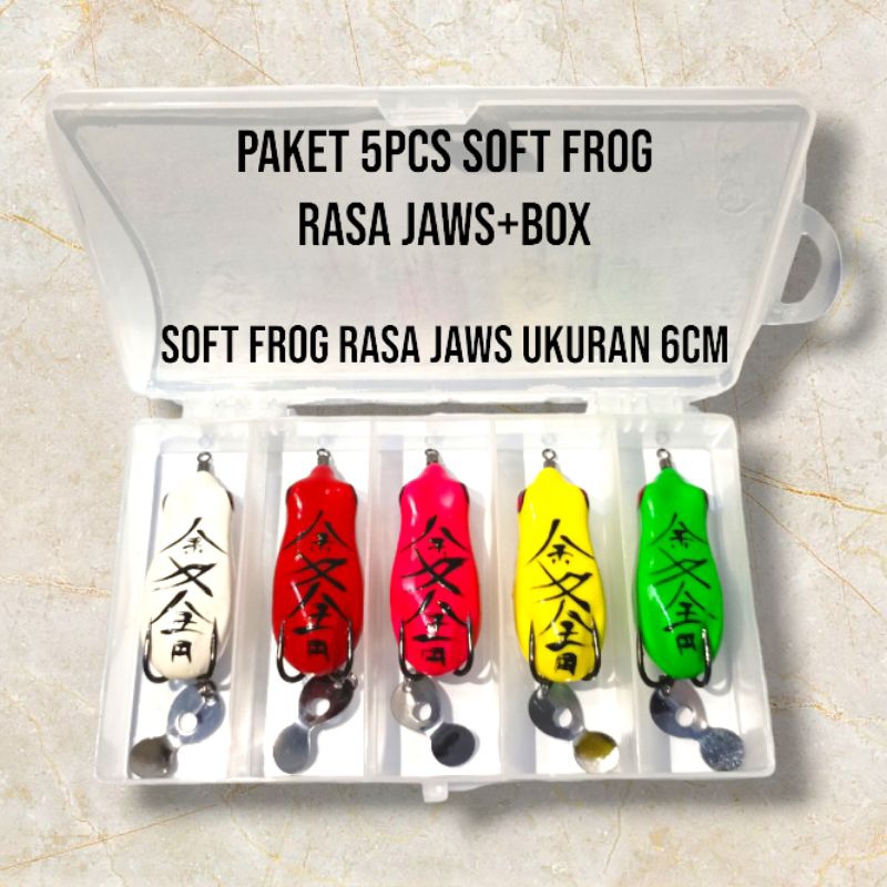 Jual PAKET 5PCS SOFT FROG RASA JAWS+BOX UKURAN 6CM 4,5CM 3,8CM 3,5CM | Shopee Indonesia