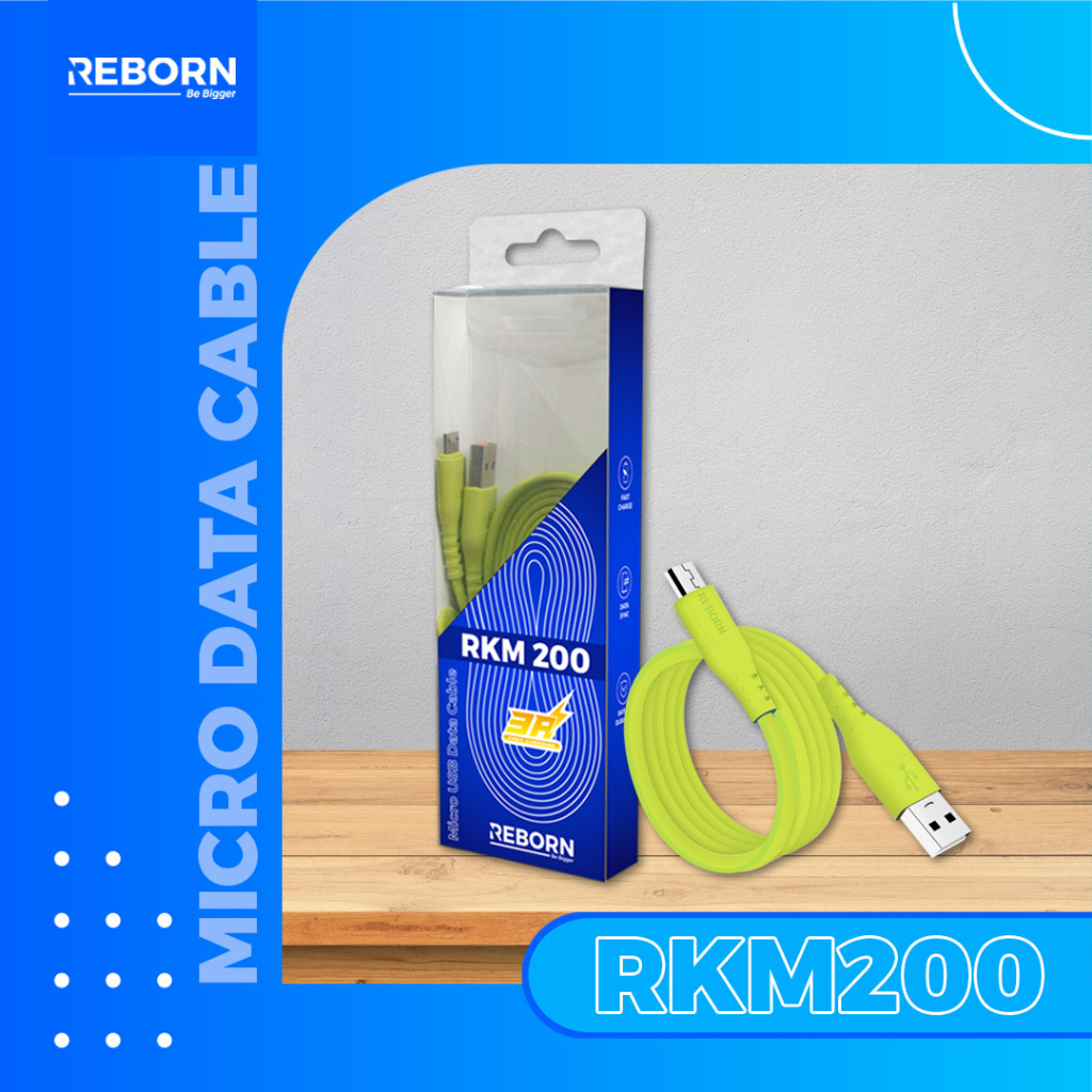 Jual KABEL DATA 2 METER REBORN ORI 3A MICRO / TYPE C / IOS / KABEL DATA ...