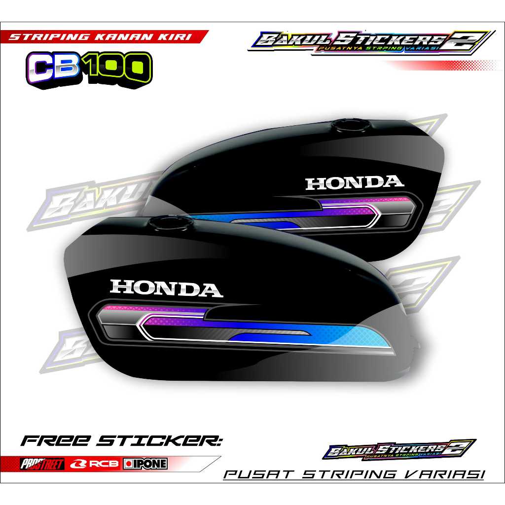 Jual STRIPING VARIASI HONDA CB 100 / STICKER LIST MOTOR HONDA CB 100 ...