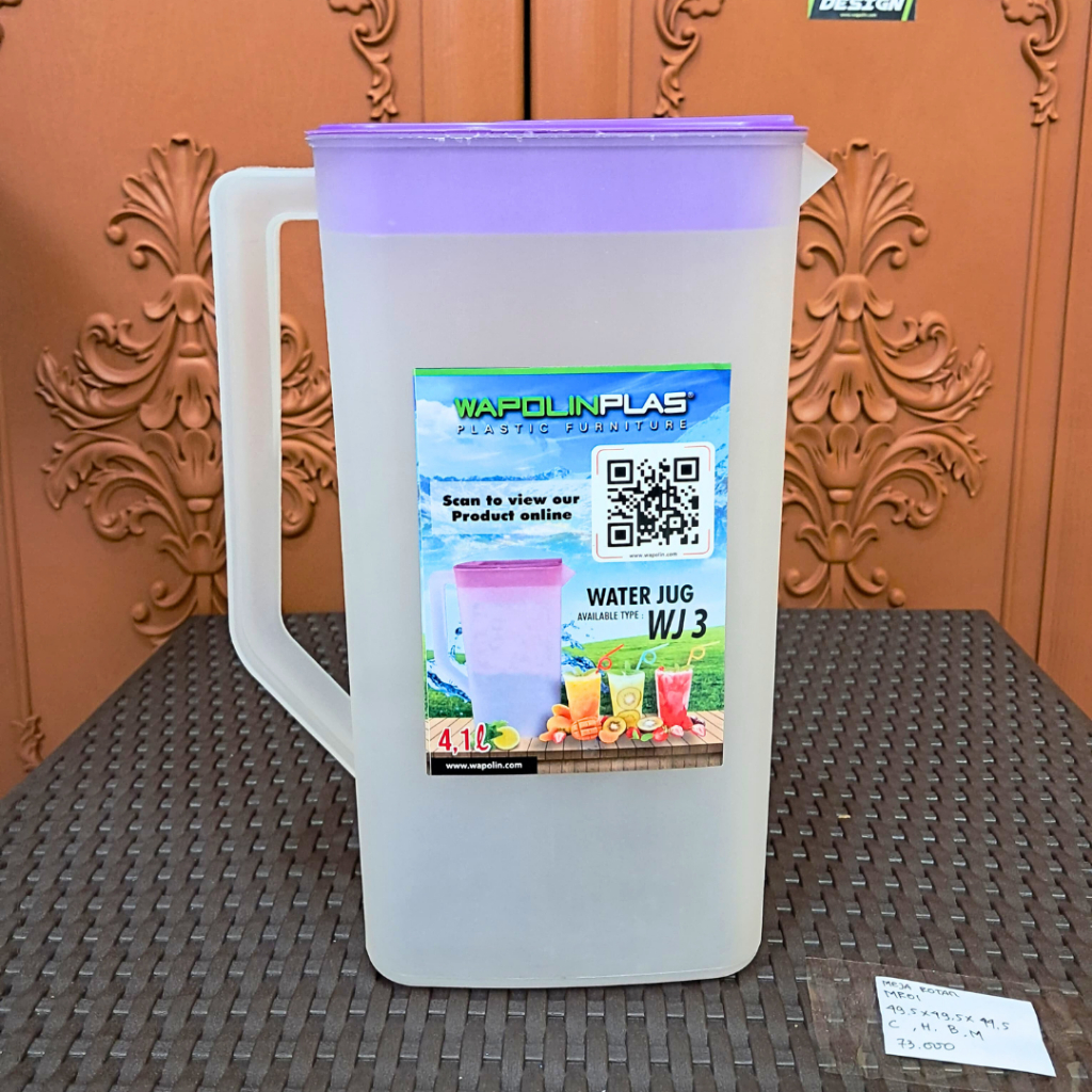 Jual Furniplas - WAPOLIN Teko Ceret Plastik Wadah Air Water Jug Ukuran 4,1Liter | 116-117 ...