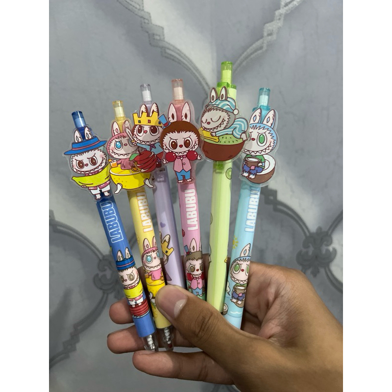 Jual PULPEN / BOLPEN GEL 953 LABUBU ACRYLIC CLIP 0.5mm / BALL PEN / GEL ...