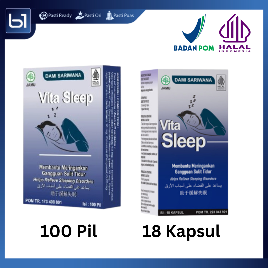 Jual Vitasleep Kapsul Herbal, Mengatasi Insomnia Gangguan Sulit Tidur ...