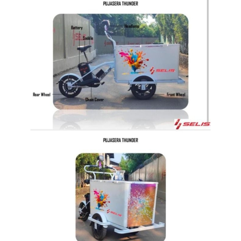 Jual SELIS - Gerobak Listrik Selis Pujasera Thunder - Gerobak Makanan ...