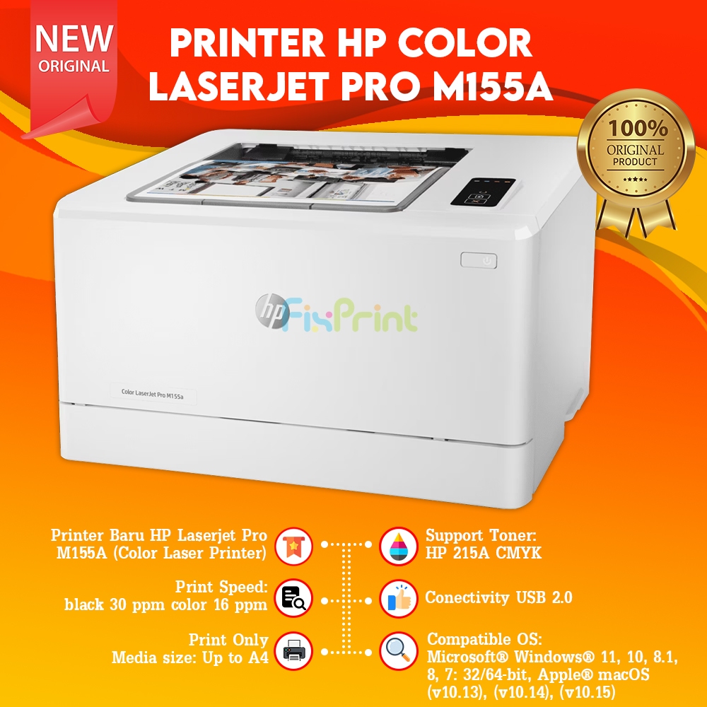 Jual HP Color LaserJet Pro M155A with Cartridge W2310A HP 215A / HP ...
