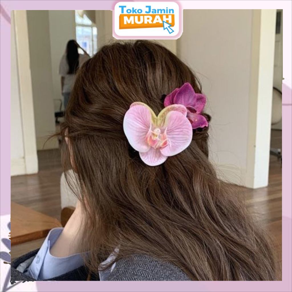 Jual TJM JR536 Jepit Rambut Wanita Motif Kuntum Bunga Anggrek Lucu ...