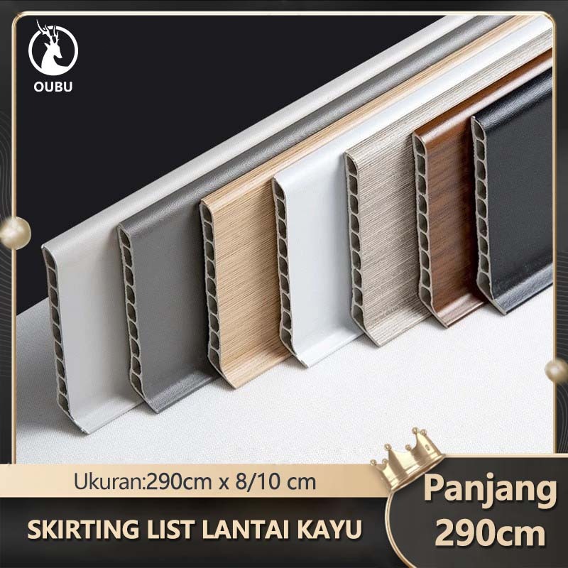 Jual [290cm x 8/10 cm]Skirting List Lantai Kayu / Plint PVC / Plint PVC ...