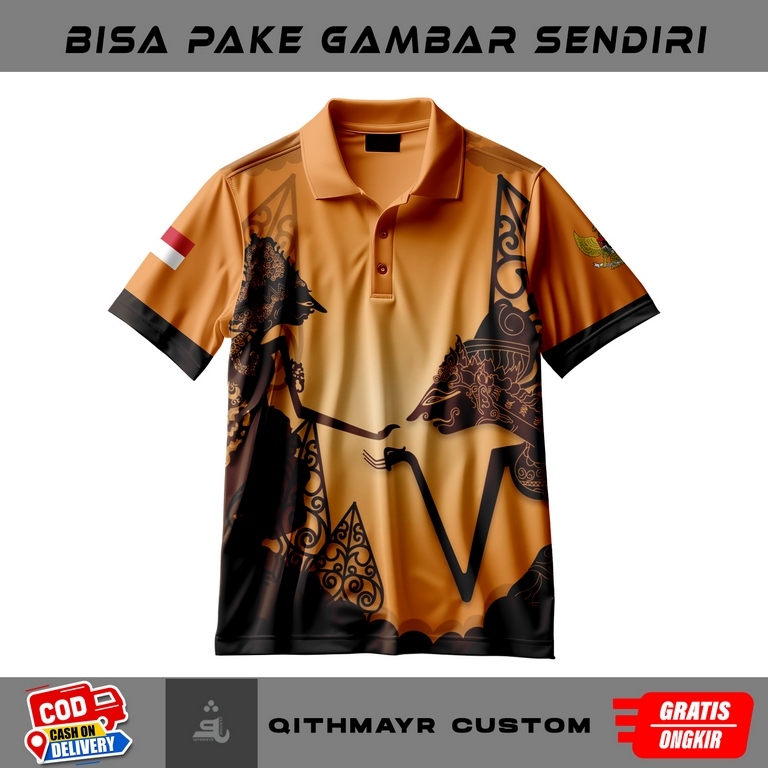 Jual kaos pria baju wayang golek / jersey kesenian tradisional wayang ...