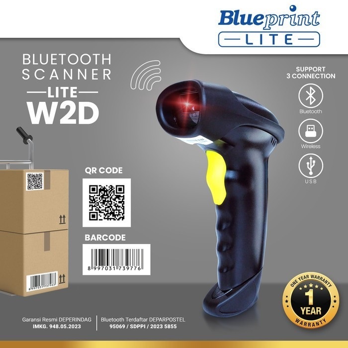 Jual Barcode Scanner 2D Blueprint Lite W2D Auto Scan USB+BT+Wireless ...