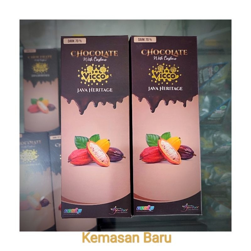 Jual Vicco Dark Cokelat Bar Premium | by. Puslitkoka Jember | Shopee Indonesia