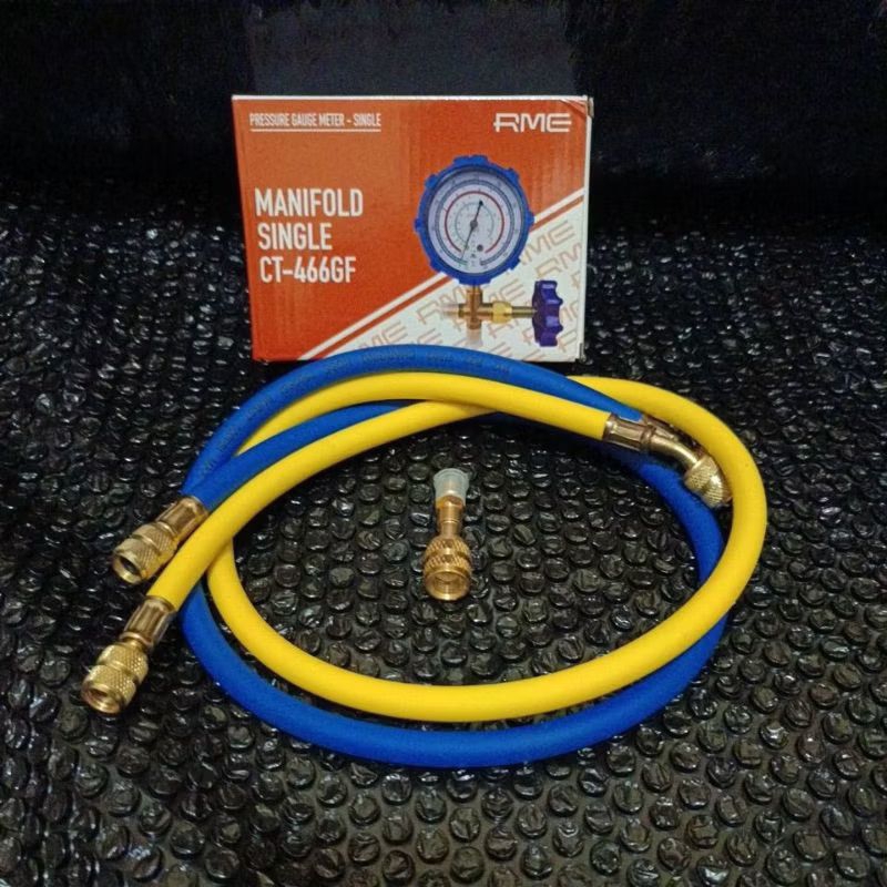 Jual PAKET SINGGEL MANIFOLD AC DAN KULKAS MULTI 500 PSI+ SELANG 2 PCS ...