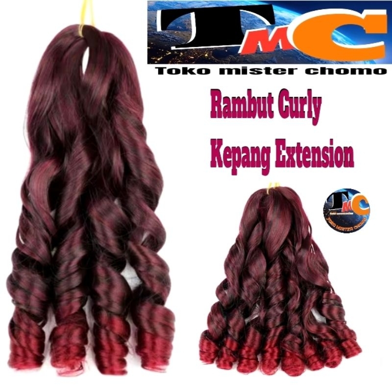 Jual Rambut Curly Kepang Extension Rambut Sambung Kepang Curly Ukuran ...