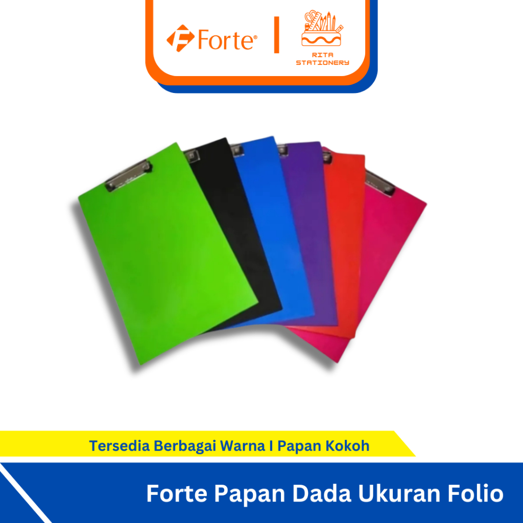 Jual Clipboard Papan Dada Jalan Polos Warna Forte / Clip Board Papan ...
