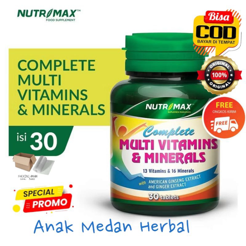 Jual Nutrimax Complete Multivitamins & Minerals Vitamin Ginseng Hipertensi Antioksidan Vitalitas ...