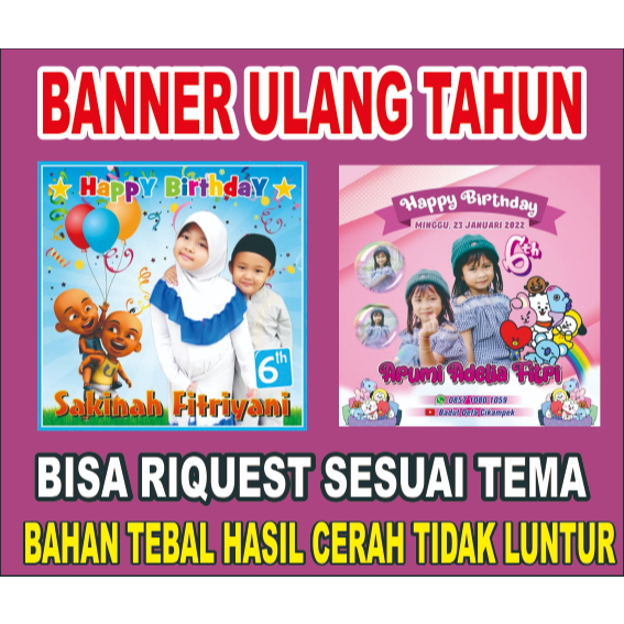 Jual BANNER ULANG TAHUN / BACKDROP ULTAH / SPANDUK ULANG TAHUN CUSTOM 1 ...