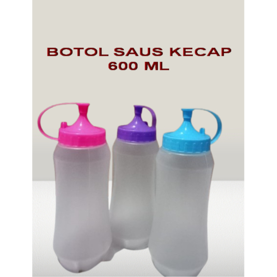 Jual Botol Saus Kecap Plastik Bening 600ml Botol Saos Mayonaise Plastik ...