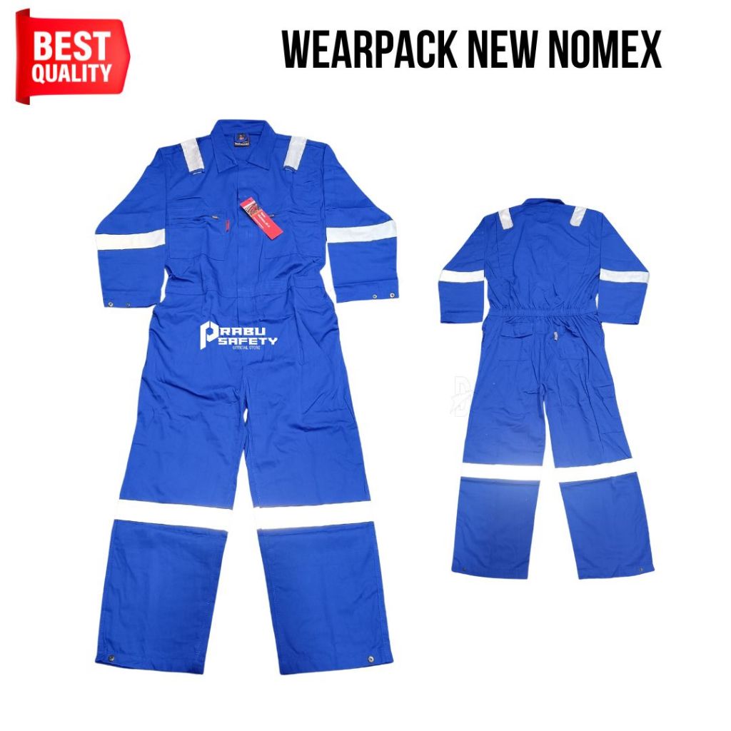 Jual Wearpack Safety New Nomex IIIA Biru Bca | Coverall Wearpack Safety ...