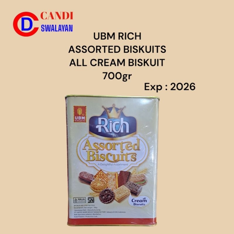 Jual PROMO !!! Biskuit UBM Rich Assorted All Cream Biskuit 700gr ...