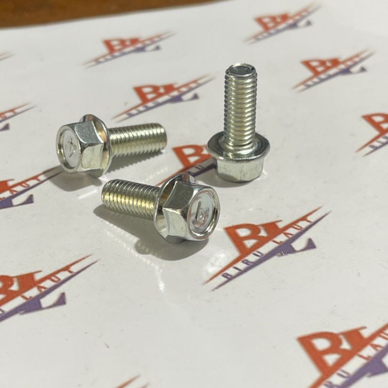 Jual (Paket isi 10 Biji) Flange Bolt 8x20/ Baut Foot Step M8x20/ Baut ...