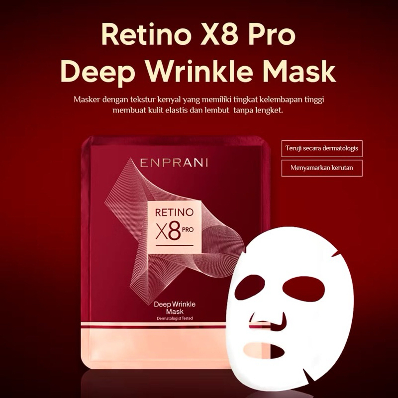 Jual Enprani Retino X8 Pro Deep Wrinkle Mask (1pcs) Masker Retinol ...