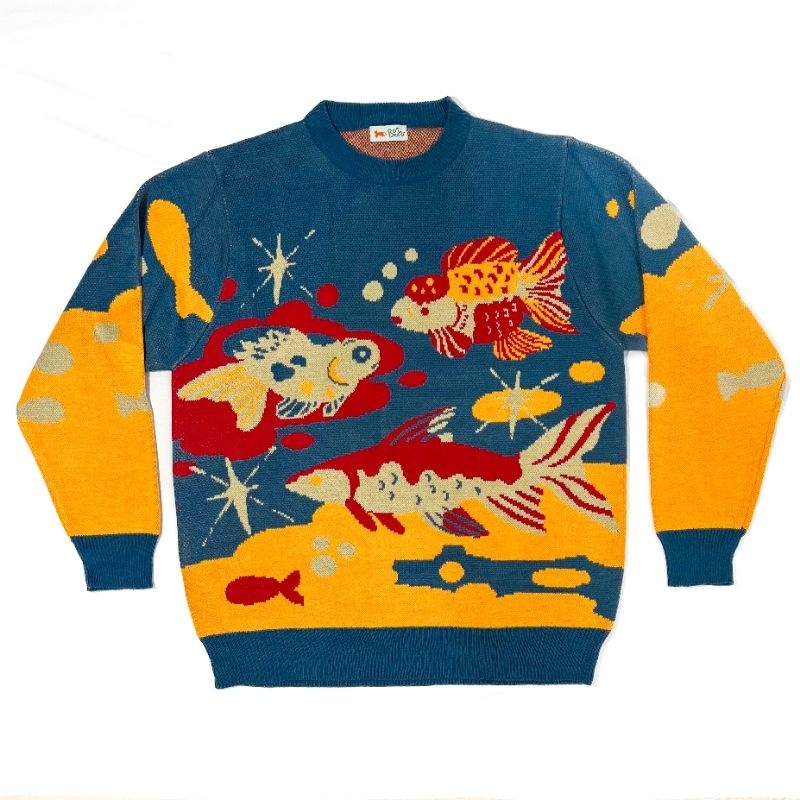 Jual [Toko Bonbeen] Knitted Sweater "Koi Pond" Sweater rajut original ...