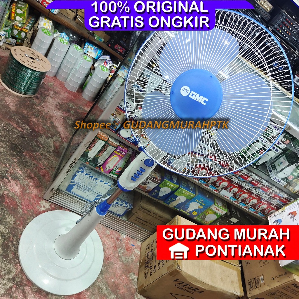 Jual Stand fan GMC 308 / 307 / kipas angin berdiri / tumpu (16 IN) SNI ...