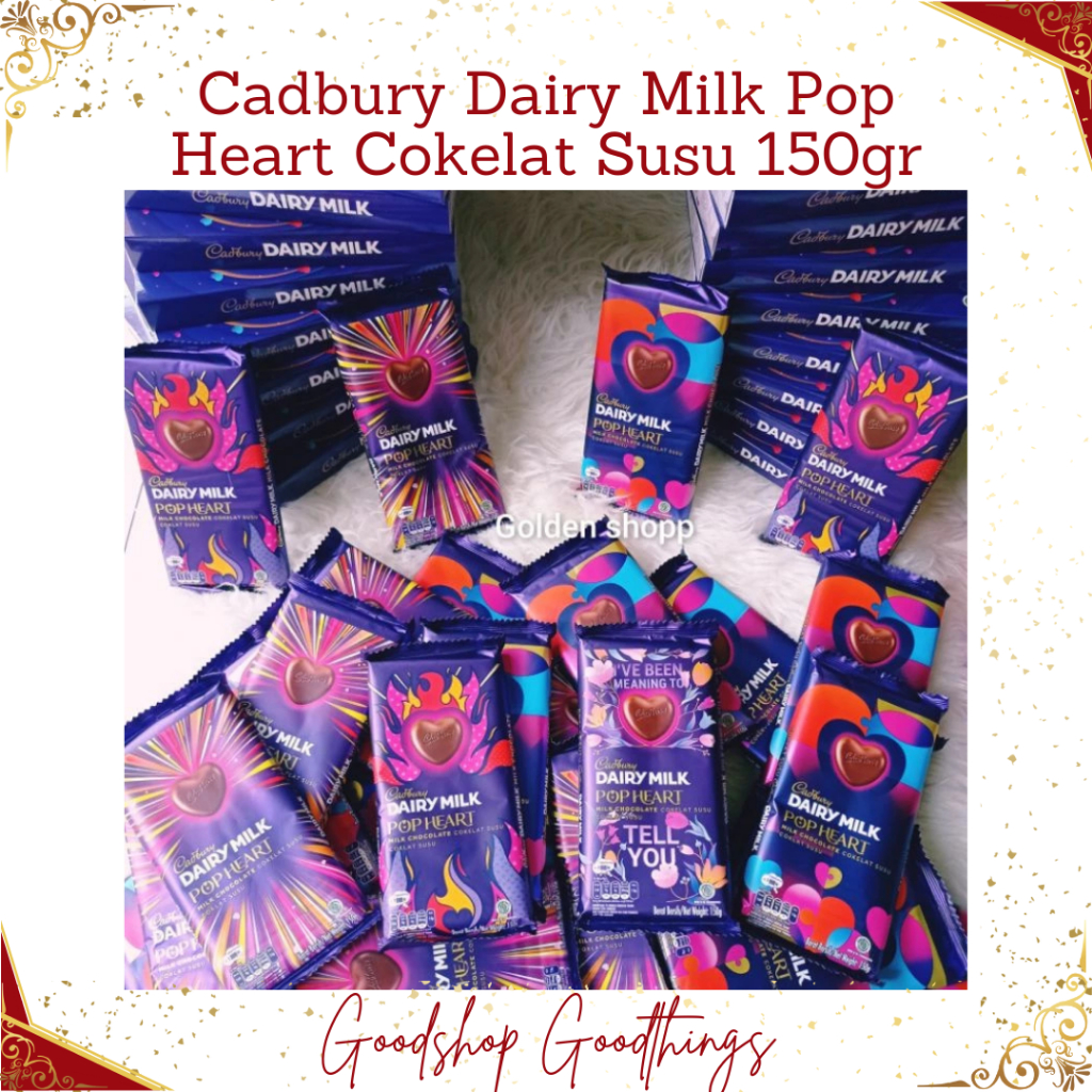 Jual Cadbury Dairy Milk PoP Heart Cokelat Susu 150 Gr | Shopee Indonesia