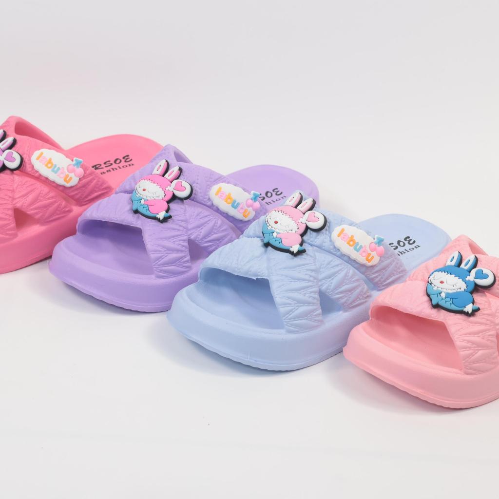 Jual Sandal Anak Karet Perempuan EVA Rubber Silang Boneka Lucu Gemas ...