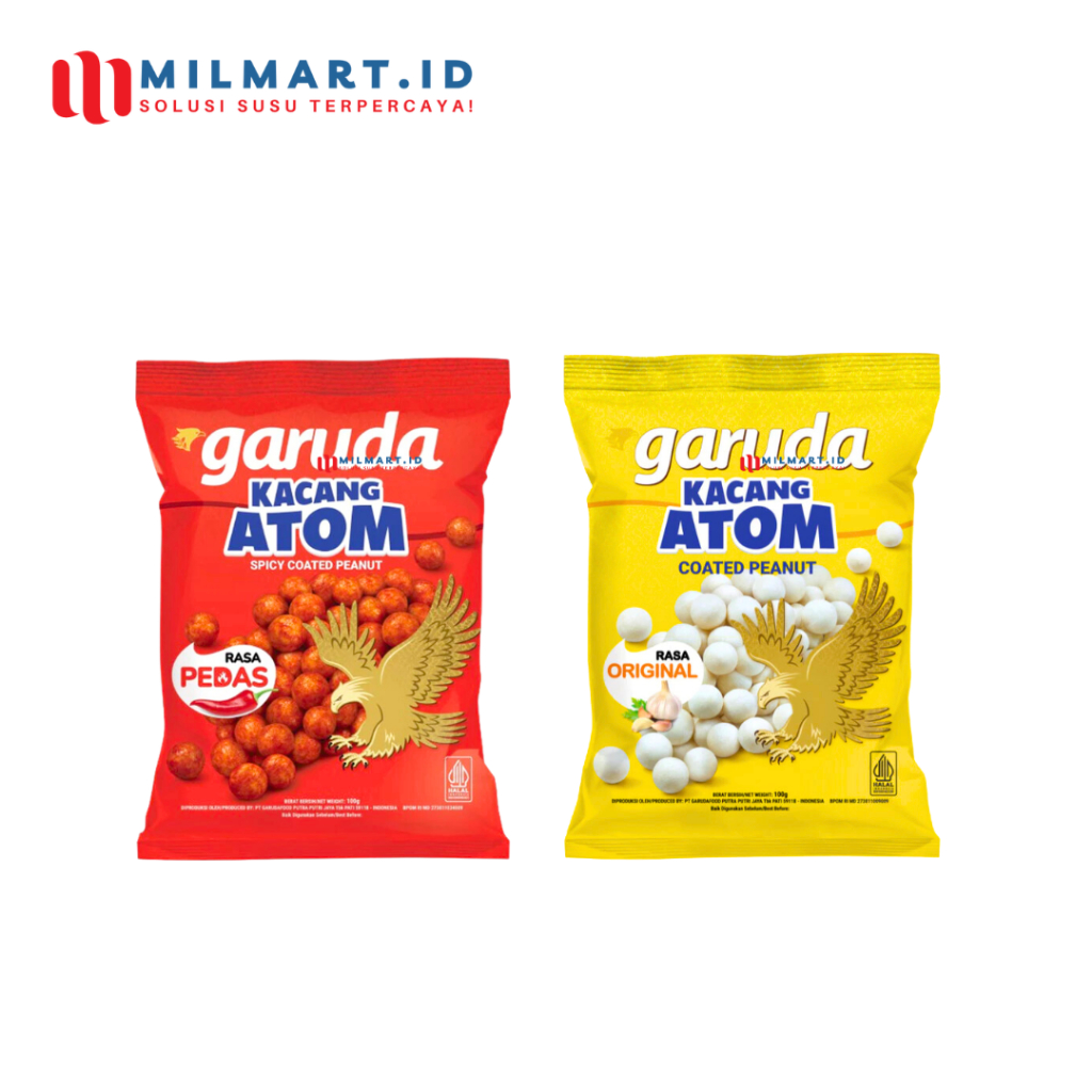 Jual GARUDA KACANG ATOM 100G/210G RASA ORIGINAL/PEDAS CAMILAN KACANG ...