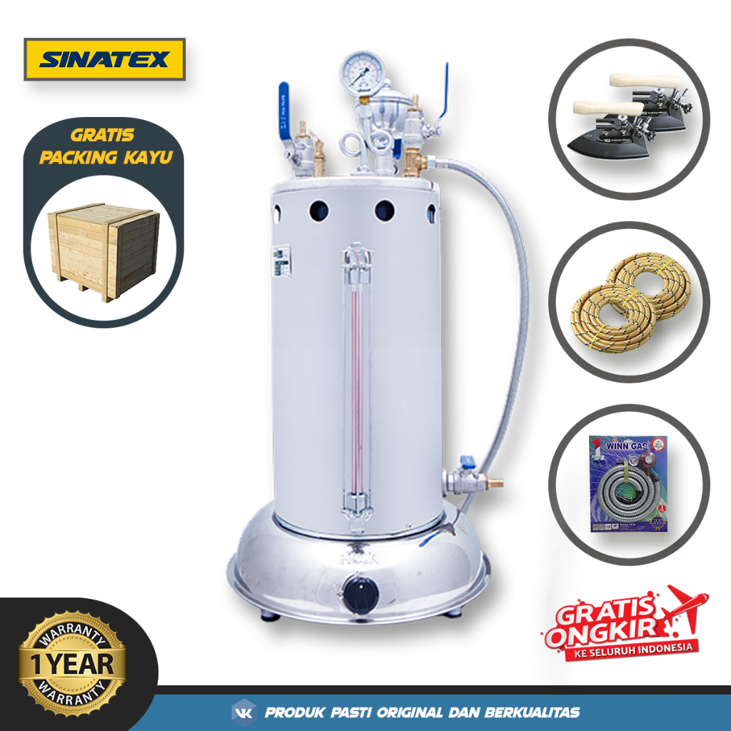 Jual [Ongkir Gratis] SINATEX Tabung Boiler Otomatis 15 Liter Setrika ...