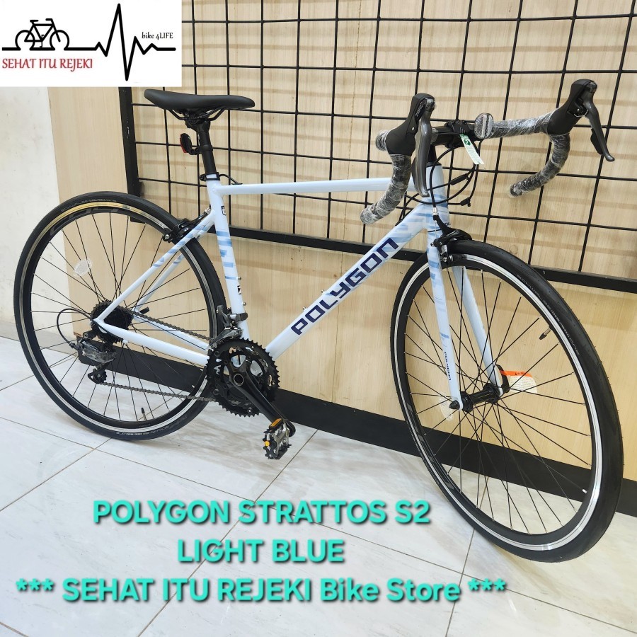 Jual SEPEDA ROAD BIKE POLYGON STRATTOS S2 2x8 SPEED 700C | Shopee Indonesia