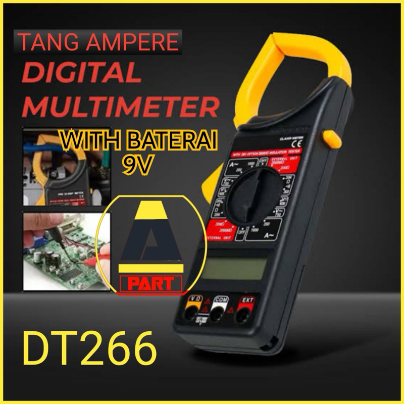 Jual DIGITAL CLAMP METER DT266 TANG AMPERE AVO MULTIMETER VOLT METER ...