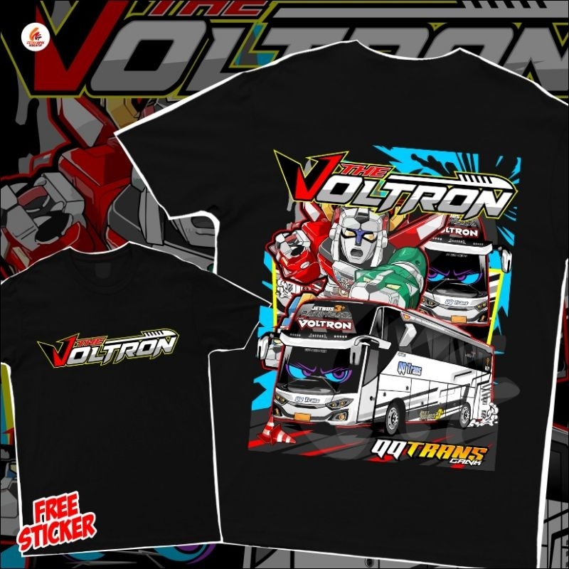 Jual (free sticker + ganci)KAOS BUS QQ TRANS THE VOLTRON STROBO MATA ...