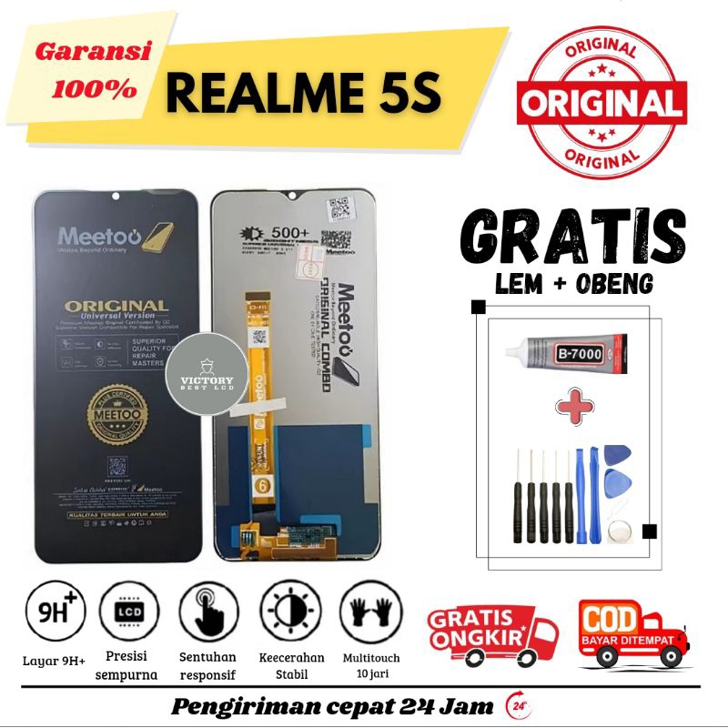 Jual Lcd REALME 5S GRATIS lem + Obeng Touchscreen Original MEETO ...