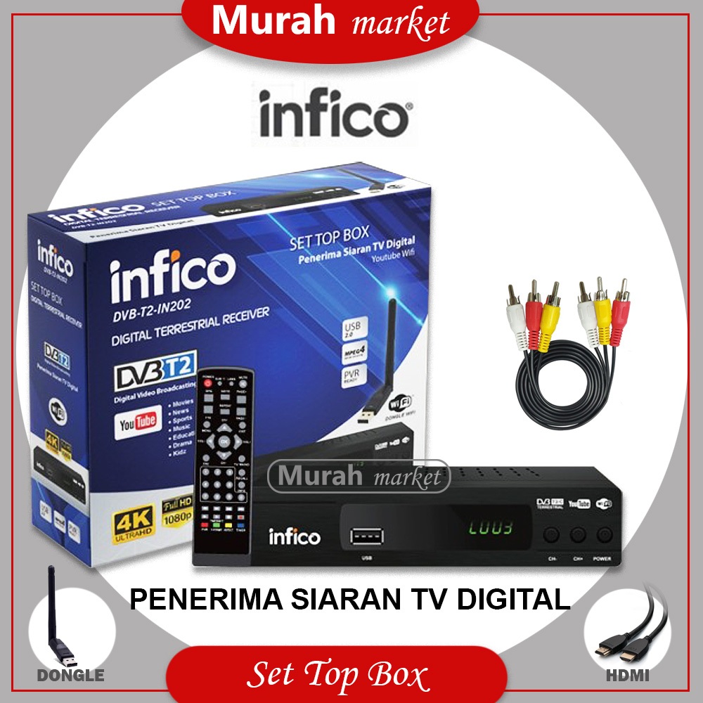 Jual Set Top Box Infico DVB-T2-02 STB Receiver TV Digital Penerima ...