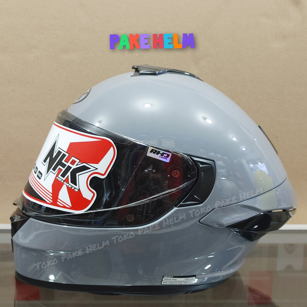 Jual helm nhk mark 1 elite full face grey glossy original | Shopee ...